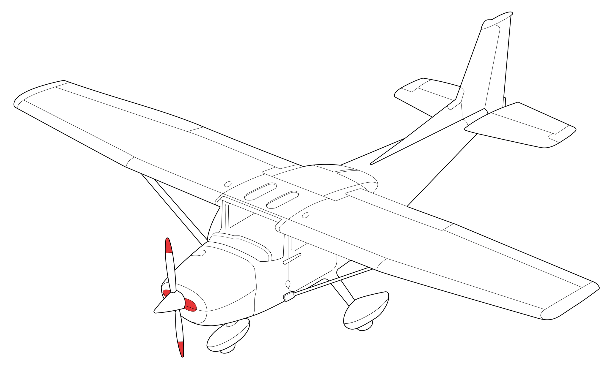 Cessna 172 Intake Bungs & Pitot Cover Set – High-Visibility Protection